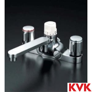 KM296 通販(卸価格)|KVK デッキ形定量止水付2ハンドル混合栓ならプロストア ダイレクト