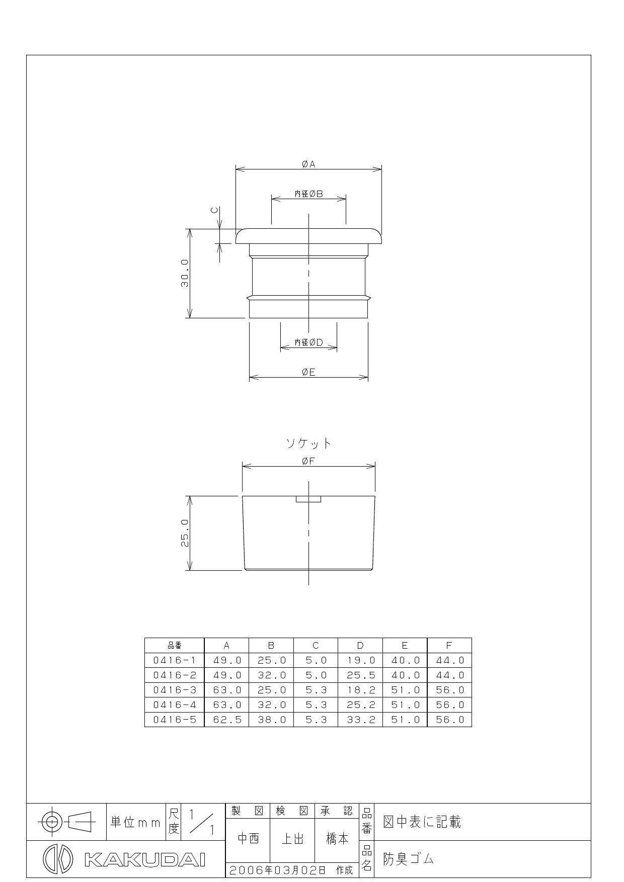 カクダイ 0416-2商品図面 | 通販 プロストア ダイレクト