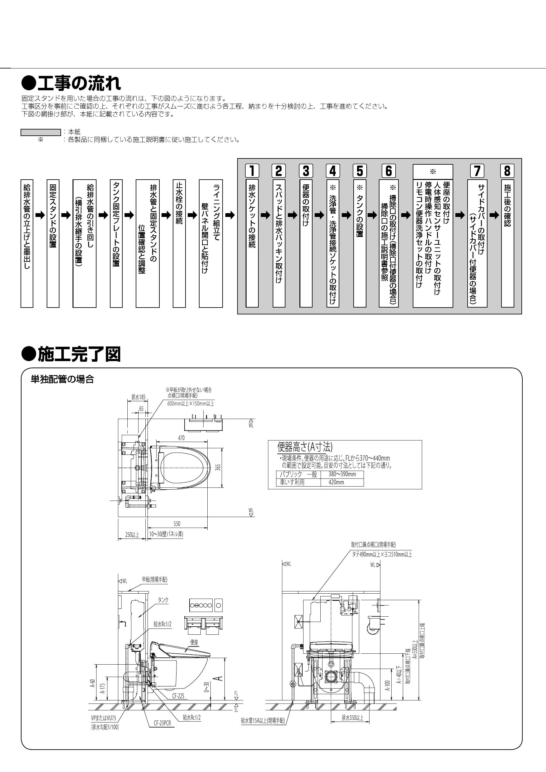 LIXIL(リクシル) C-P111PM商品図面 施工説明書 | 通販 プロストア ダイレクト
