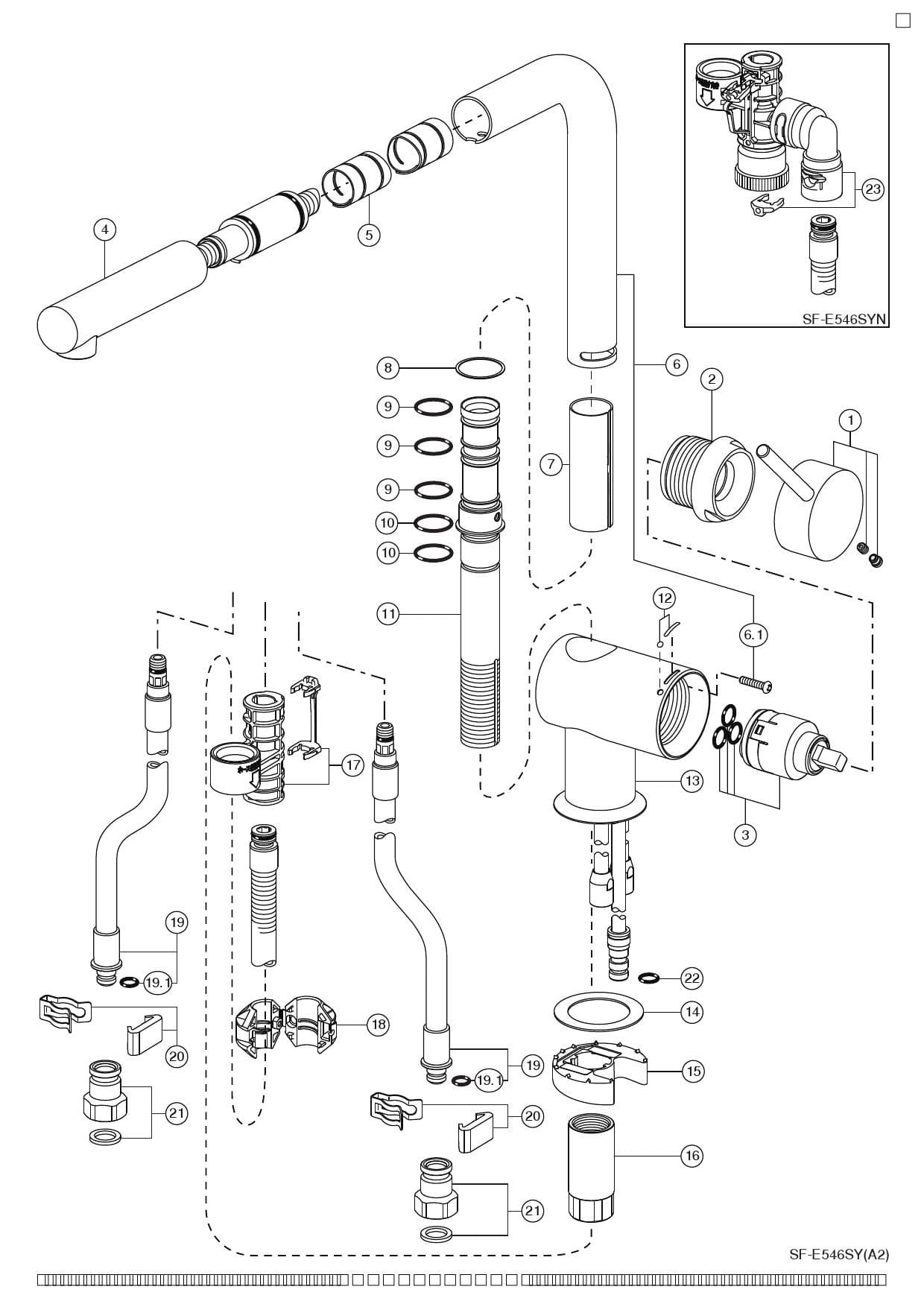 LIXIL(リクシル) SF-E546SYN取扱説明書 商品図面 施工説明書 分解図 | 通販 プロストア ダイレクト