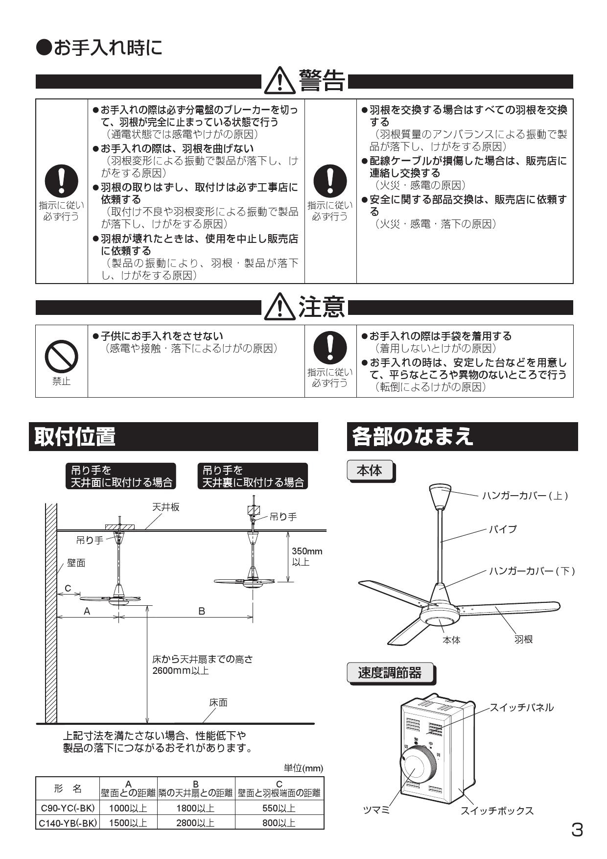 三菱電機 C140-YB-BK取扱説明書 施工説明書 納入仕様図 | 通販 プロストア ダイレクト