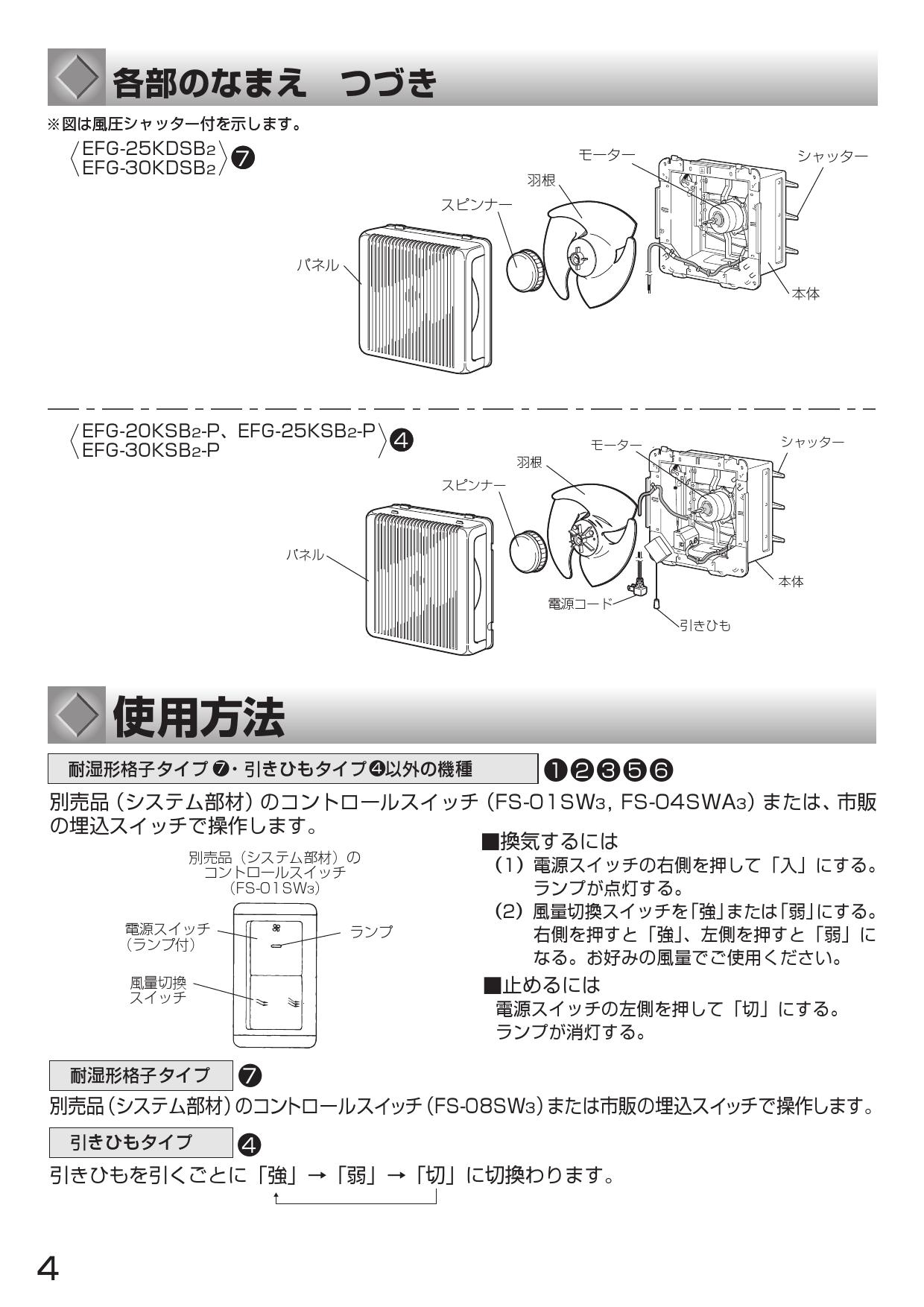 三菱電機 EFG-30MSB2取扱説明書 施工説明書 納入仕様図 | 通販 プロストア ダイレクト