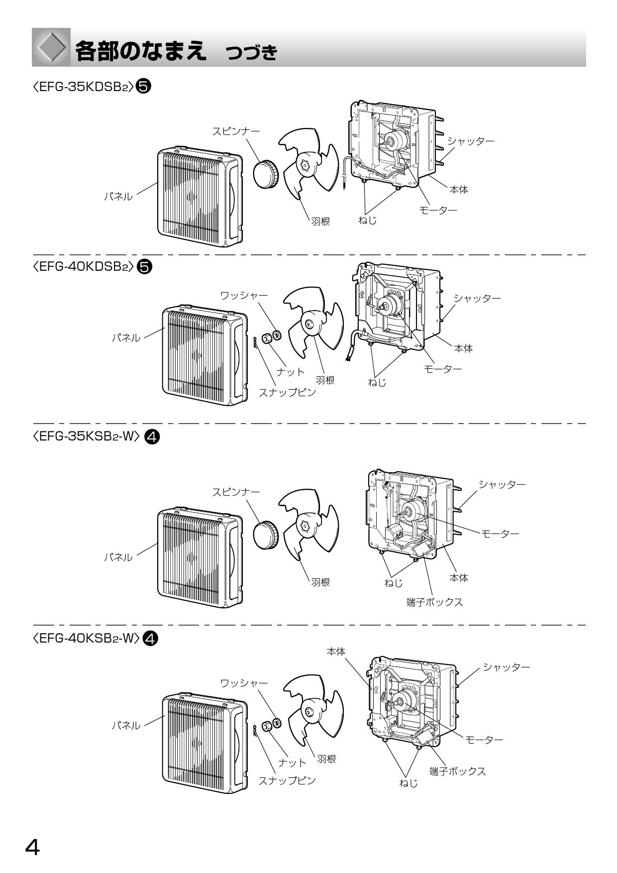 三菱電機 EFG-35KSB2-W取扱説明書 施工説明書 納入仕様図 | 通販 プロストア ダイレクト