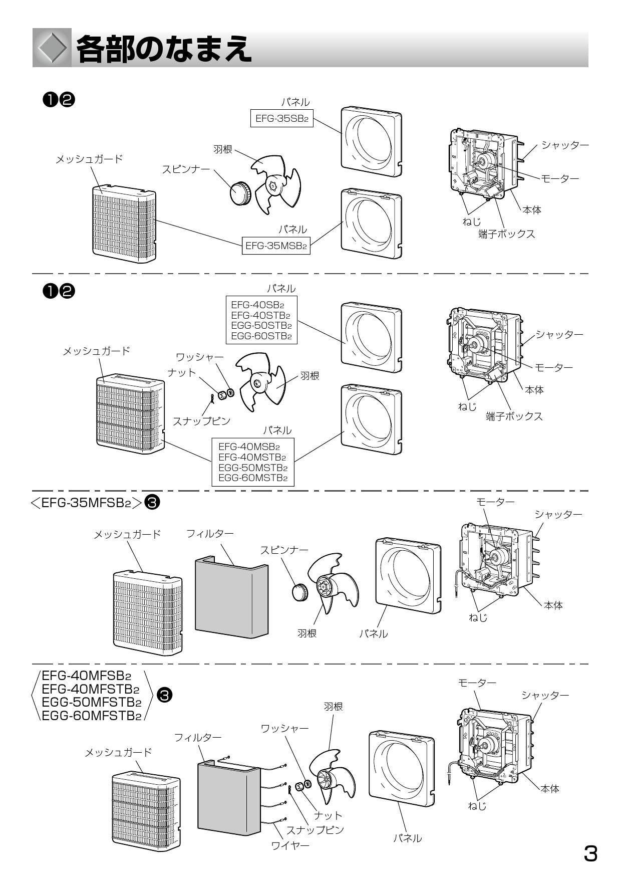 三菱電機 EFG-40KDSB2取扱説明書 施工説明書 納入仕様図 | 通販 プロストア ダイレクト