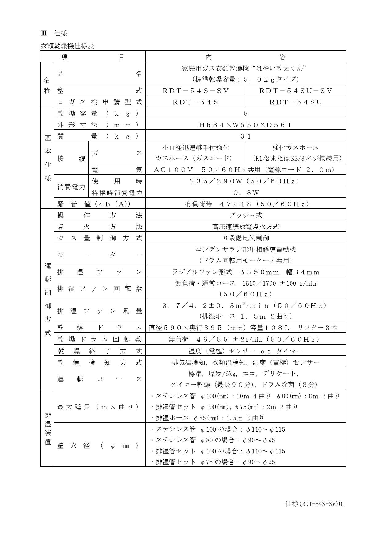 リンナイ RDT-54S-SV取扱説明書 商品図面 施工説明書 器具仕様書 | 通販 プロストア ダイレクト