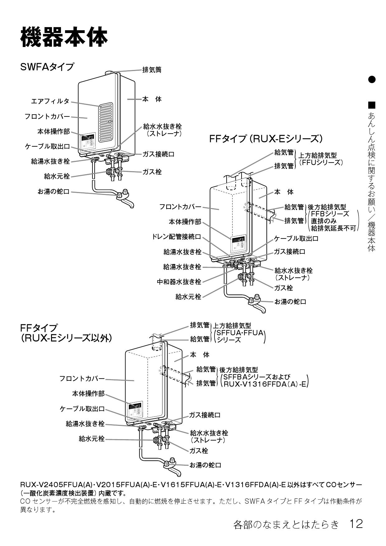 リンナイ RUX-E2400FFU(A)取扱説明書 商品図面 施工説明書 器具仕様書 | 通販 プロストア ダイレクト
