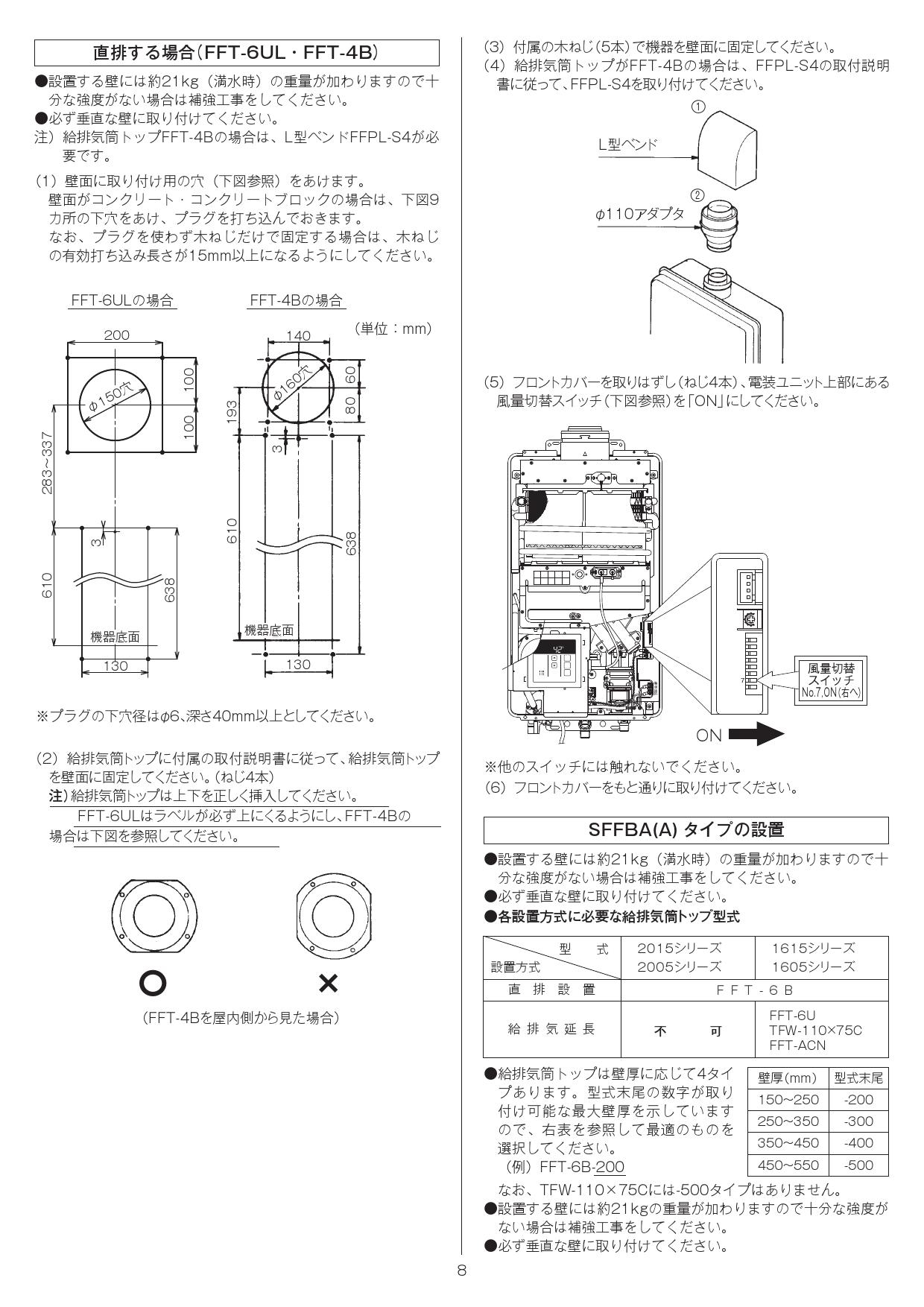 リンナイ RUX-V1615SFFBA(A)-E取扱説明書 商品図面 施工説明書 器具仕様書 | 通販 プロストア ダイレクト